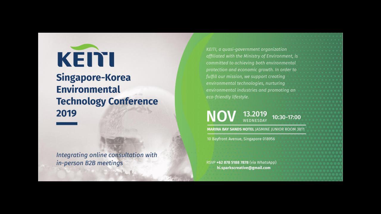KEITI Conference (Nov 2019), KEITI Singapore-Korea Environmental ...
