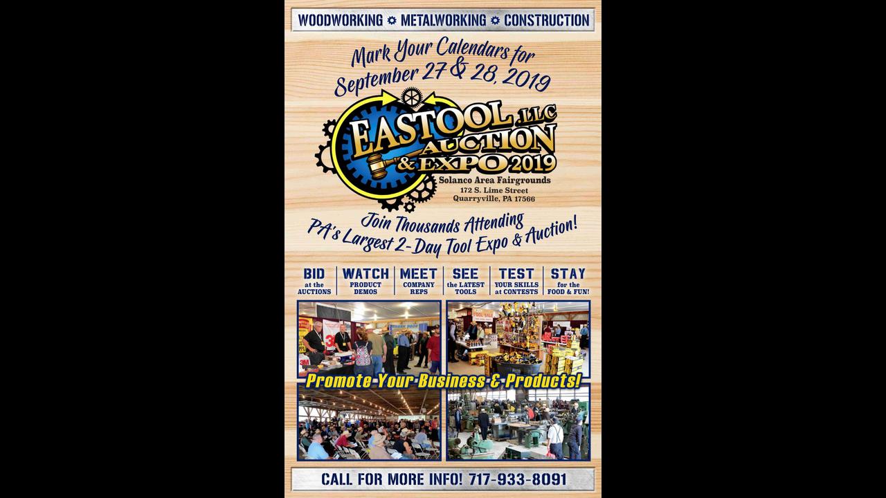 Eastool Show (Sep 2026), Eastool Auction & Expo, Quarryville USA ...