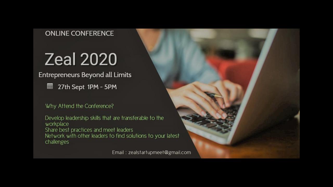 Zeal Startup Meet (Sep 2020), Zeal Global Conference on Entrepreneurs ...