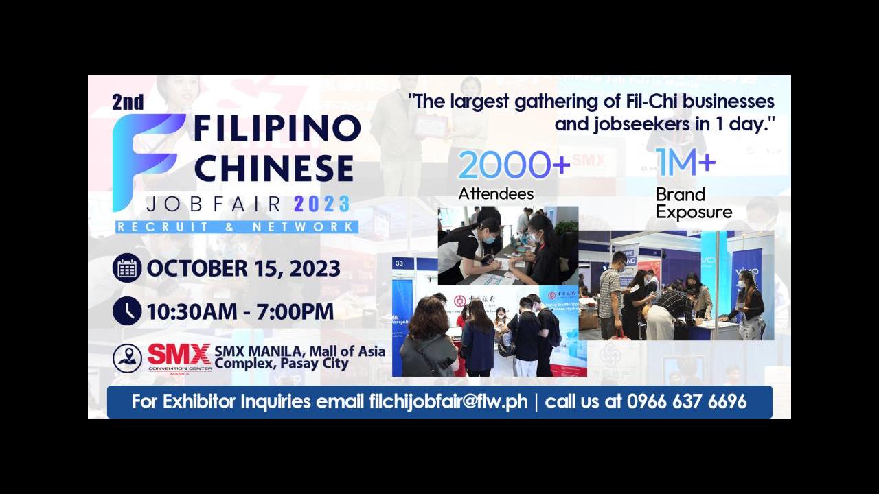 Fil-Chi Job Fair (Oct 2023), Filipino-Chinese Job Fair in Manila, Pasay ...
