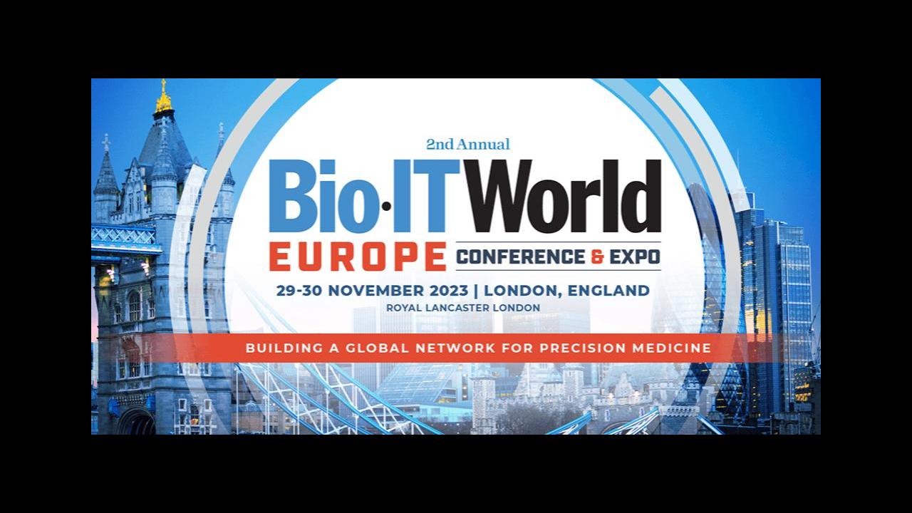 Bio-IT World Europe (Nov 2023), Bio-IT World Conference & Expo Europe, London UK - Trade Show
