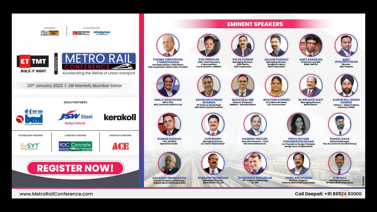 MRC (Jan 2023), Metro Rail Conference, Mumbai India - Conference