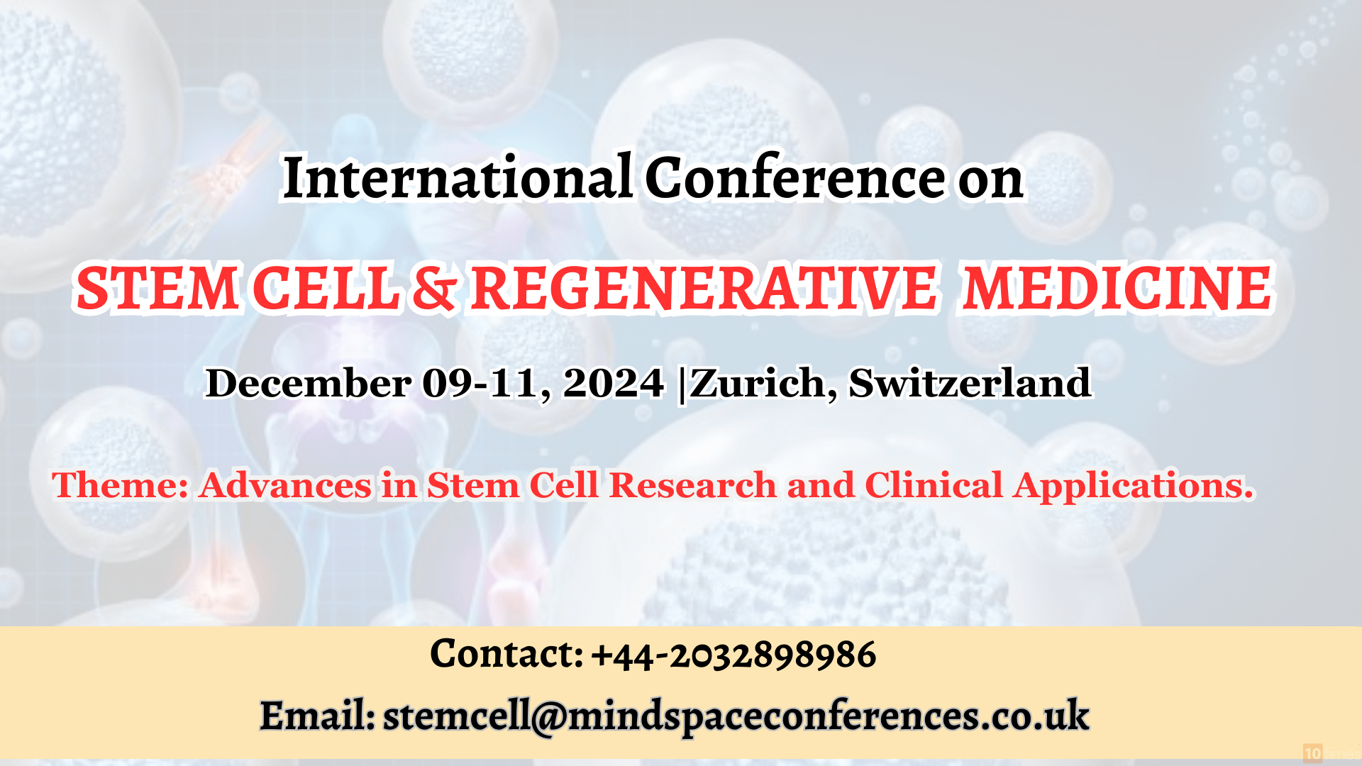 Stem Cell Conference (Dec 2024), International Conference on Stem Cell and Regenerative Medicine ...