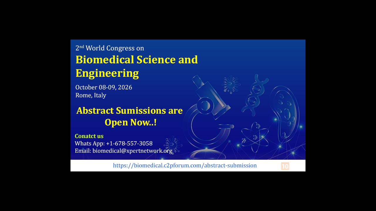 Biomed Congress (Oct 2026), World Congress on Biomedical Science and ...